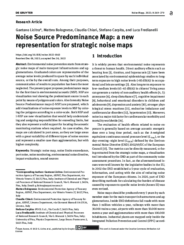 (PDF) Noise Source Predominance Map: a new representation for strategic ...