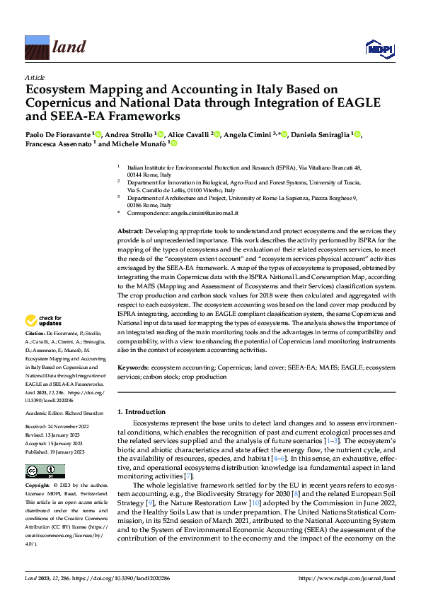 (PDF) Ecosystem Mapping and Accounting in Italy Based on Copernicus and ...