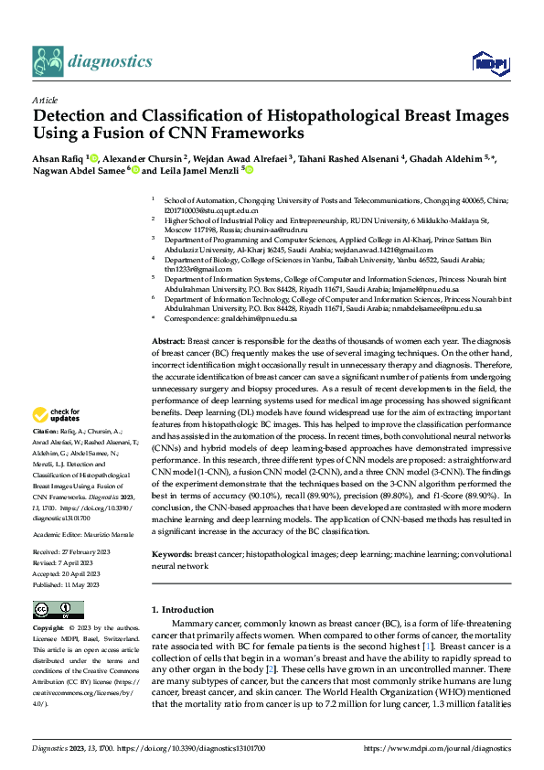 (PDF) Detection and Classification of Histopathological Breast Images Using a Fusion of CNN ...