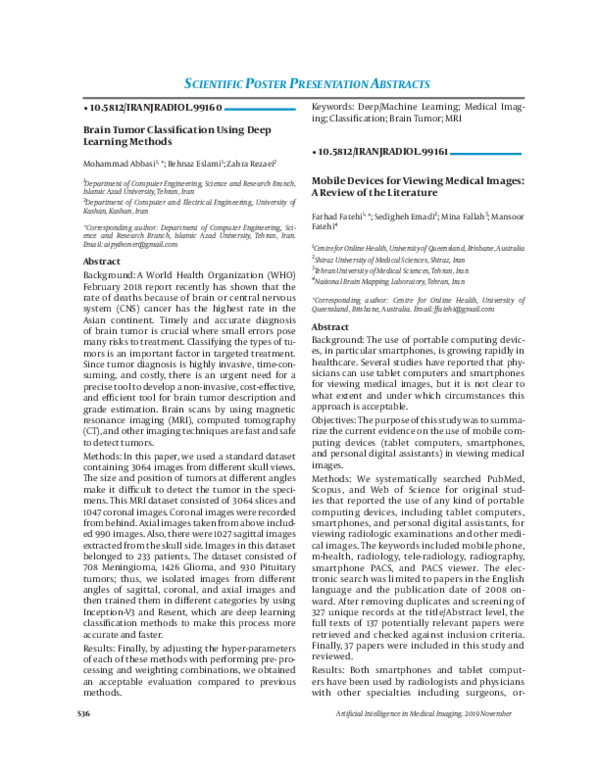 (PDF) Brain Tumor Classification Using Deep Learning Methods (PDF) Brain Tumor Classification Using Deep Learning Methods