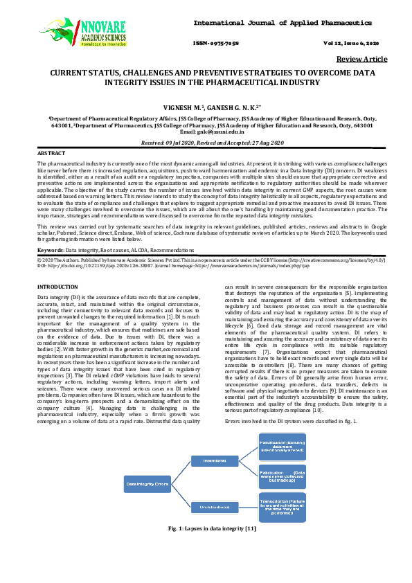 (PDF) CURRENT STATUS, CHALLENGES AND PREVENTIVE STRATEGIES TO OVERCOME ...