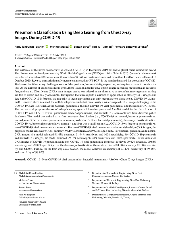 (PDF) Pneumonia Classification Using Deep Learning from Chest X-ray ...