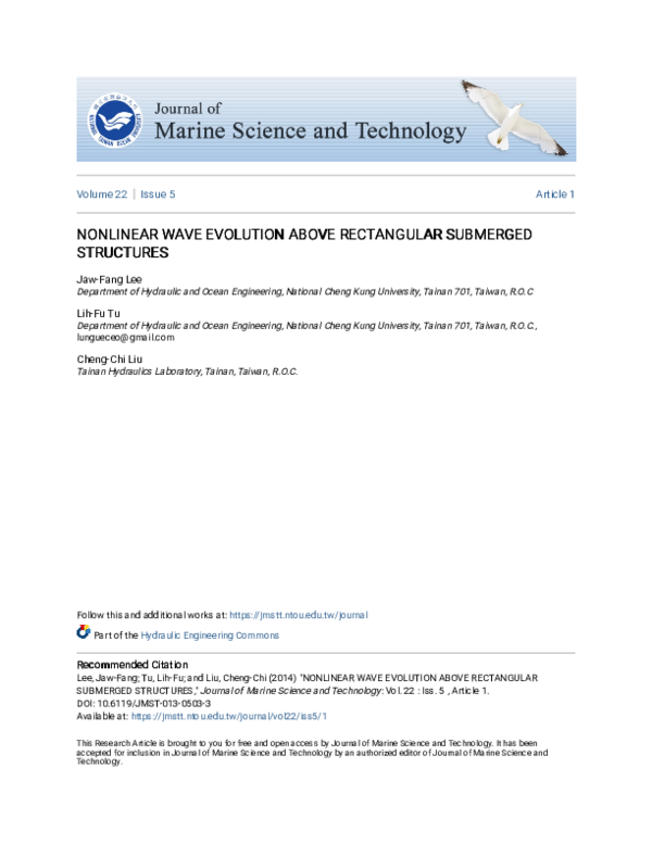 Pdf Nonlinear Wave Evolution Above Rectangular Submerged Structures