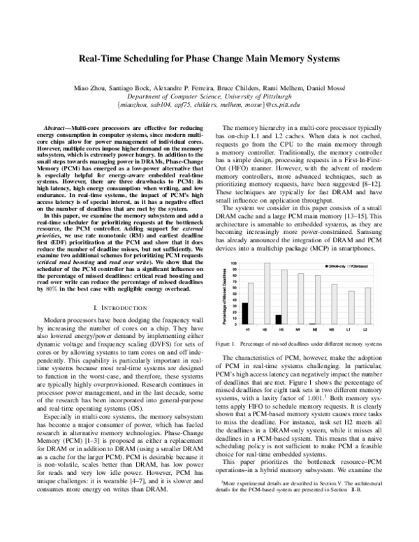 (PDF) Real-Time Scheduling for Phase Change Main Memory Systems