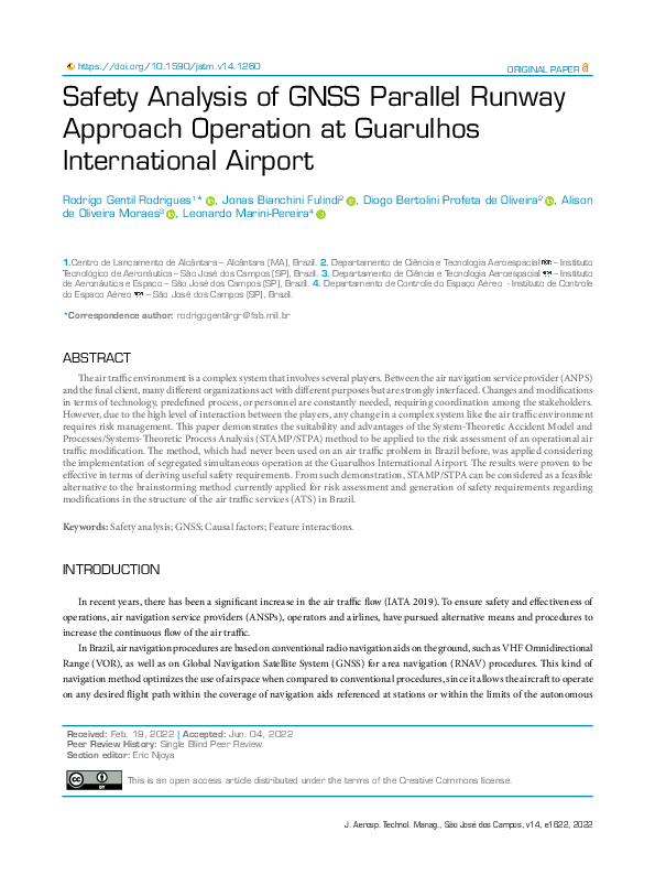 (PDF) Safety Analysis of GNSS Parallel Runway Approach Operation at ...
