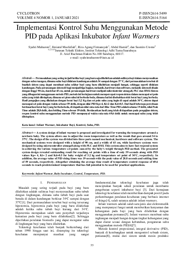 (PDF) Implementasi Kontrol Suhu Menggunakan Metode PID Pada Aplikasi ...