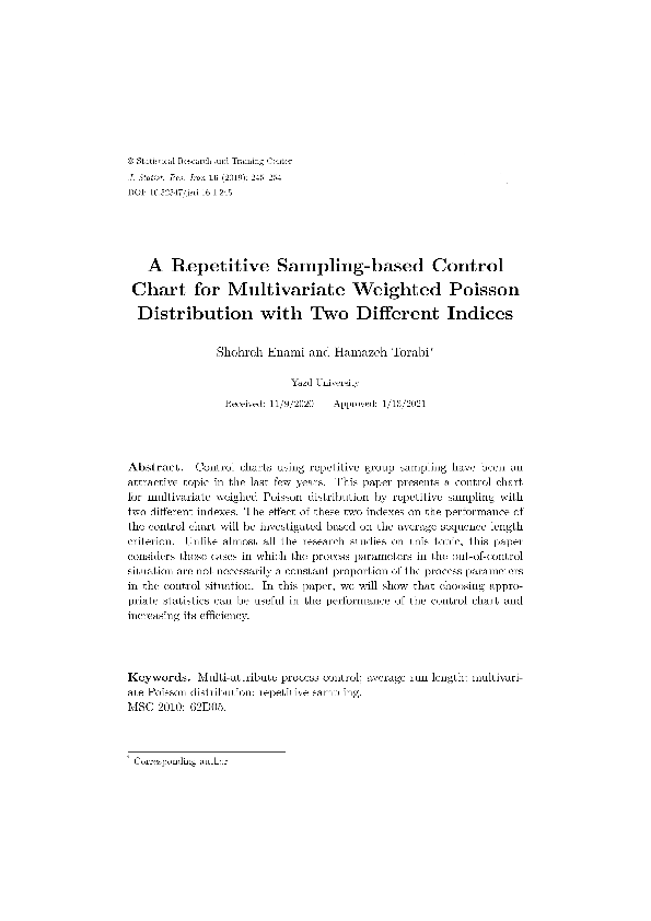 (PDF) A Repetitive Sampling-based Control Chart for Multivariate ...