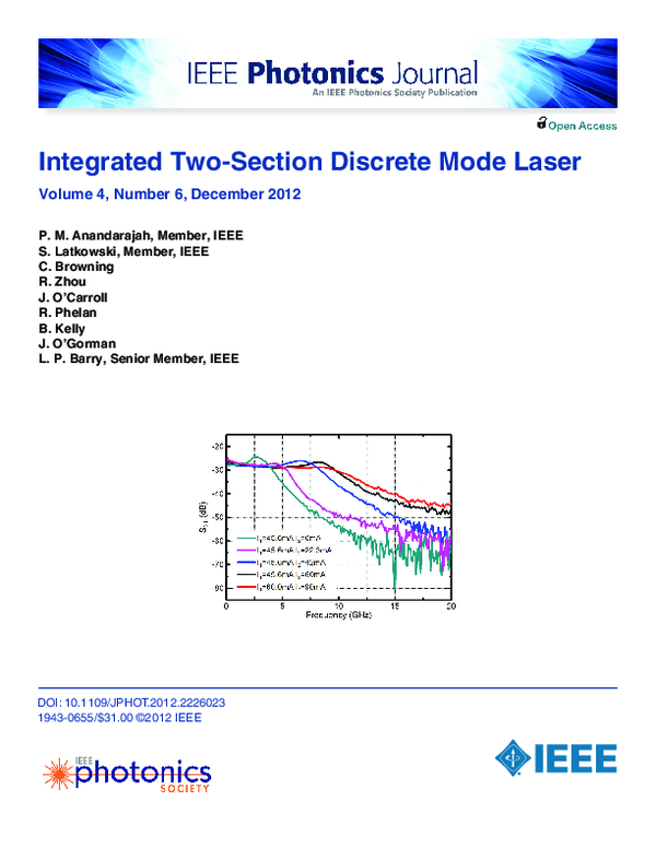 (PDF) Integrated Two-Section Discrete Mode Laser