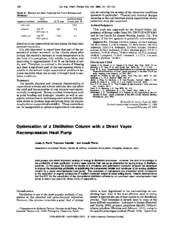 (PDF) Optimization of a distillation column with a direct vapor ...