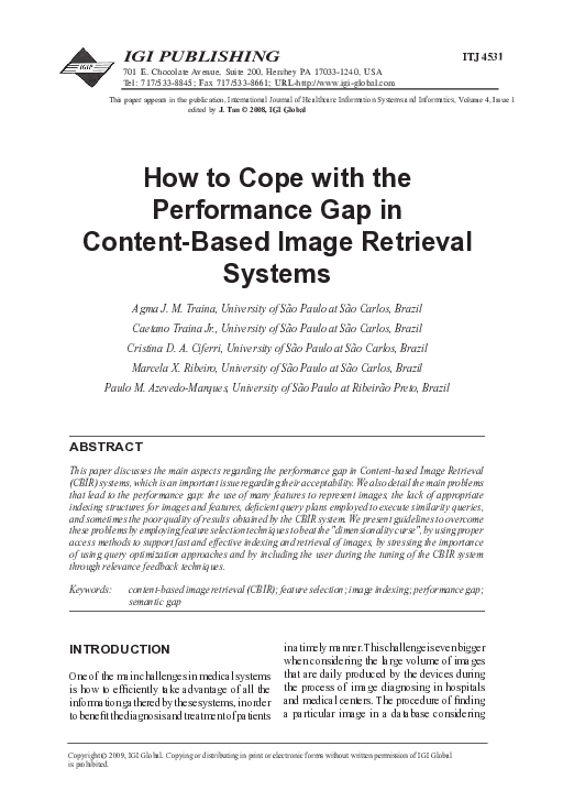 (PDF) How to Cope with the Performance Gap in Content-Based Image ...