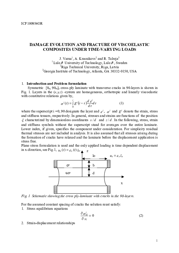 (PDF) Damage evolution and fracture of viscoelastic composites under ...