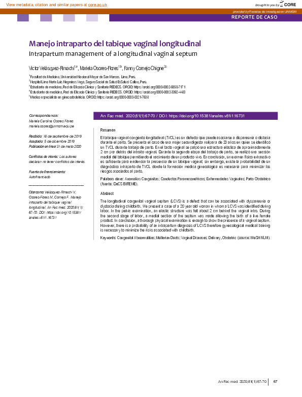 Tabique Vaginal Transverso