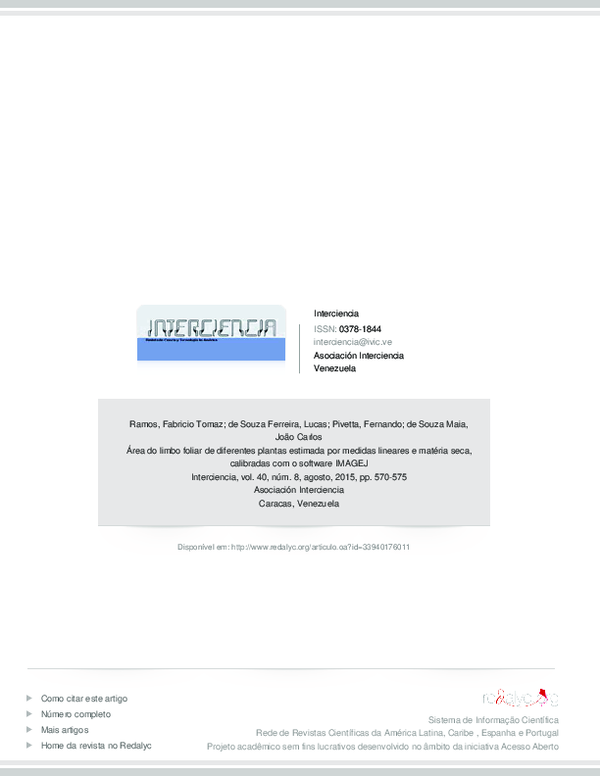 (PDF) Área do limbo foliar de diferentes plantas estimada por medidas ...