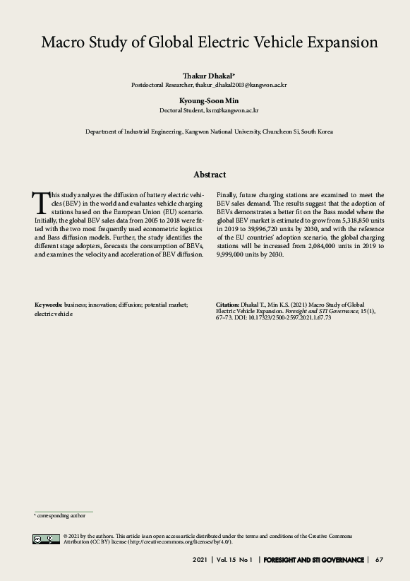 (PDF) Macro Study of Global Electric Vehicle Expansion