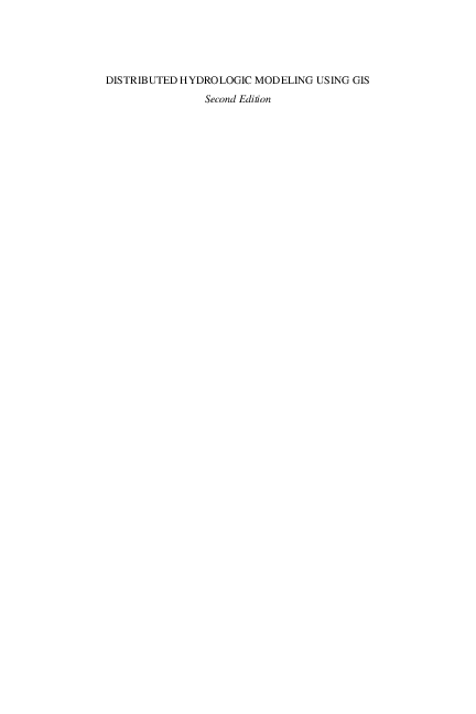 (PDF) Distributed Hydrologic Modeling Using GIS