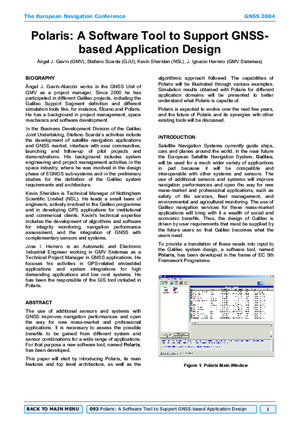 (PDF) Polaris: A Software Tool to Support GNSS-basad Application Design ...