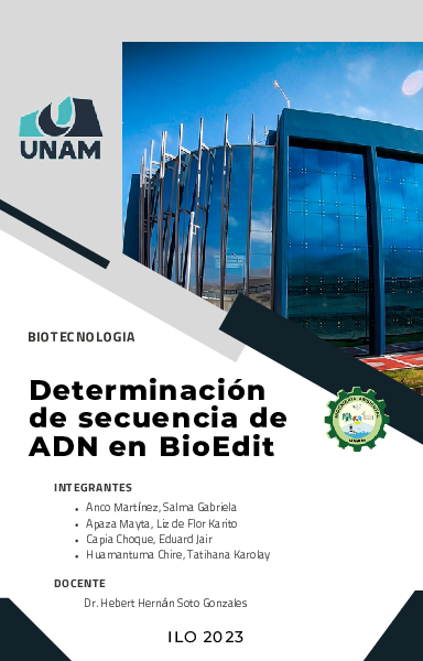 (PDF) Determinacion de secuencia de ADN con Bioedit-GRUPO4A