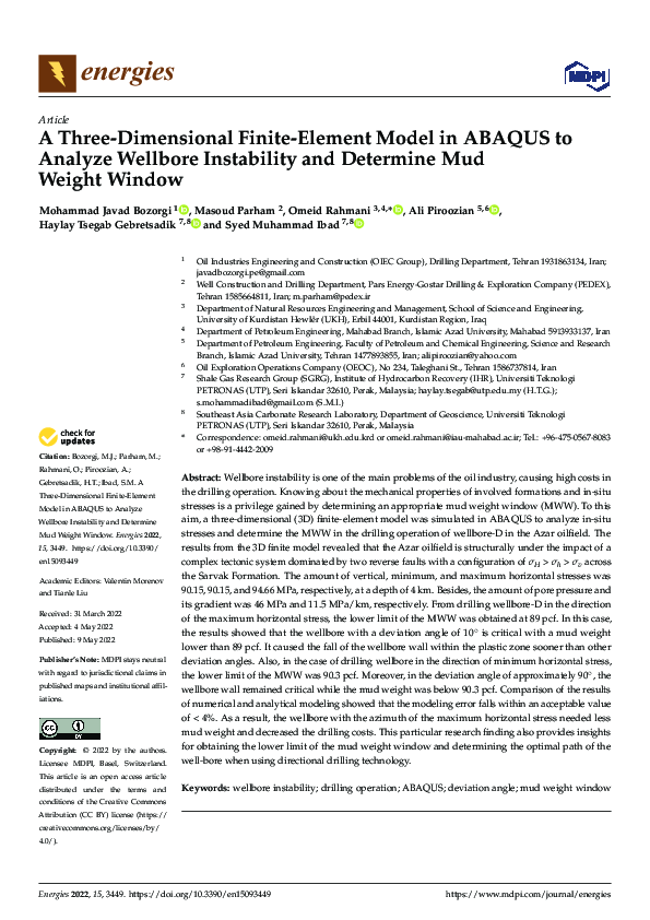 (PDF) A Three-Dimensional Finite-Element Model in ABAQUS to Analyze ...