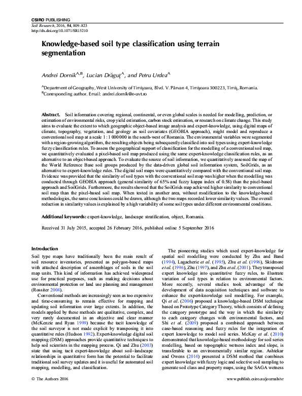 (PDF) Knowledge-based soil type classification using terrain segmentation