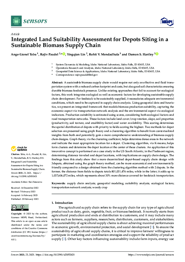 (PDF) Integrated Land Suitability Assessment for Depots Siting in a ...