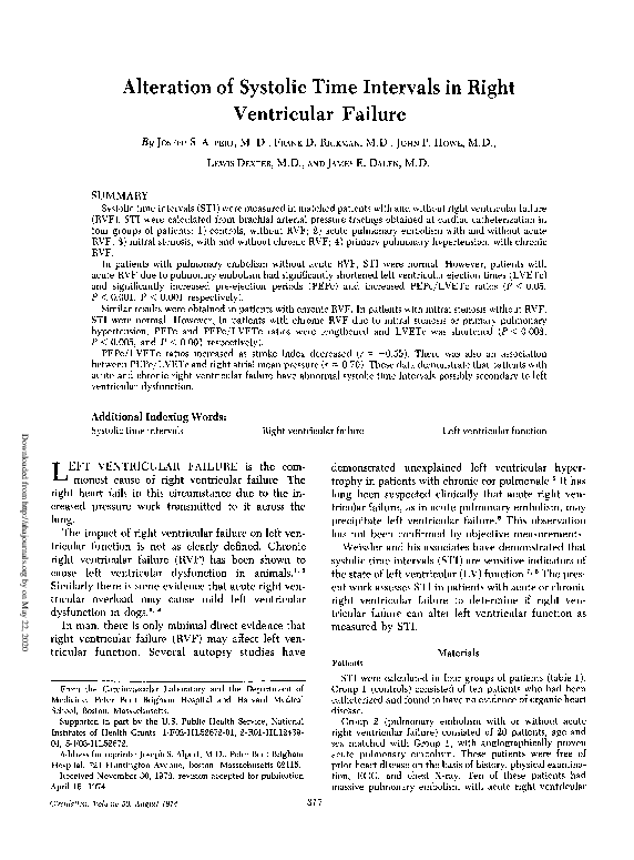 (PDF) Systolic Time Intervals in RV Failure Patients