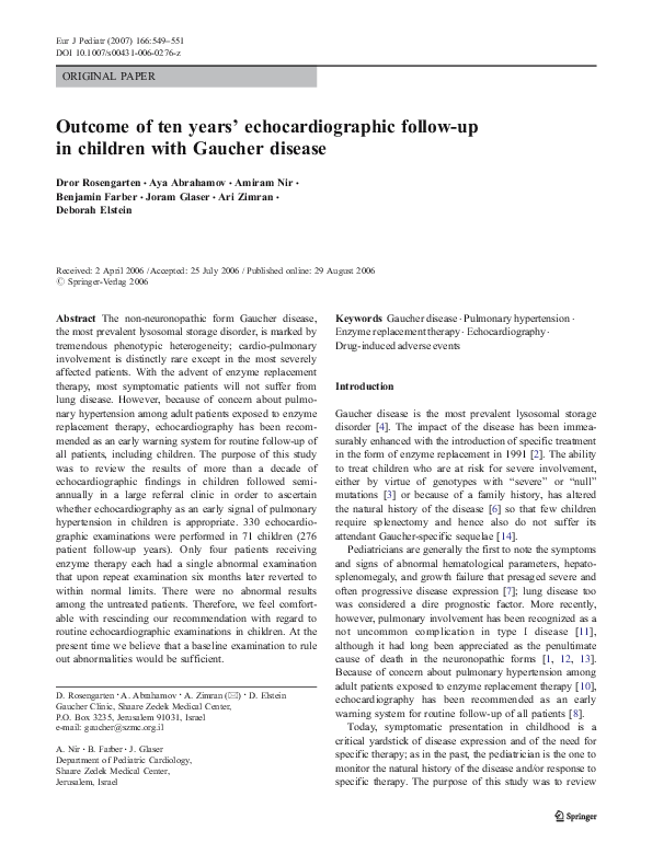 (PDF) Outcome of ten years’ echocardiographic follow-up in children ...