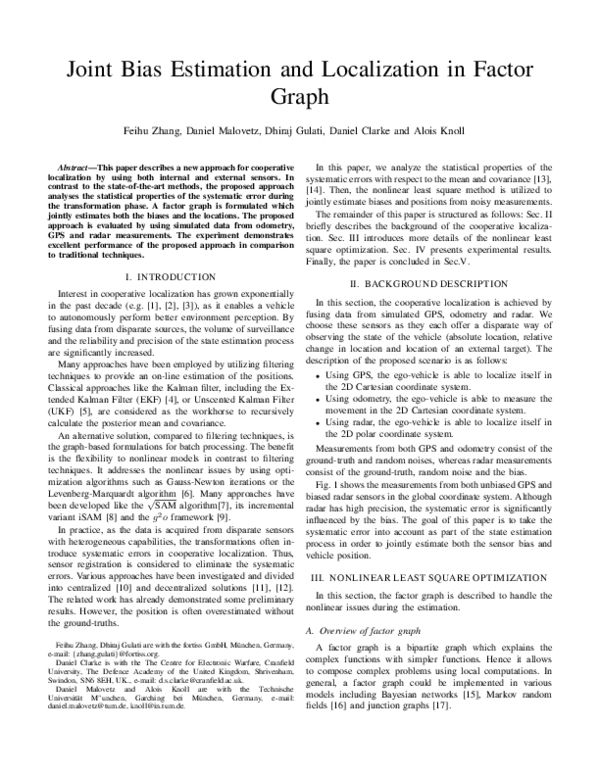 (PDF) Joint bias estimation and localization in factor graph