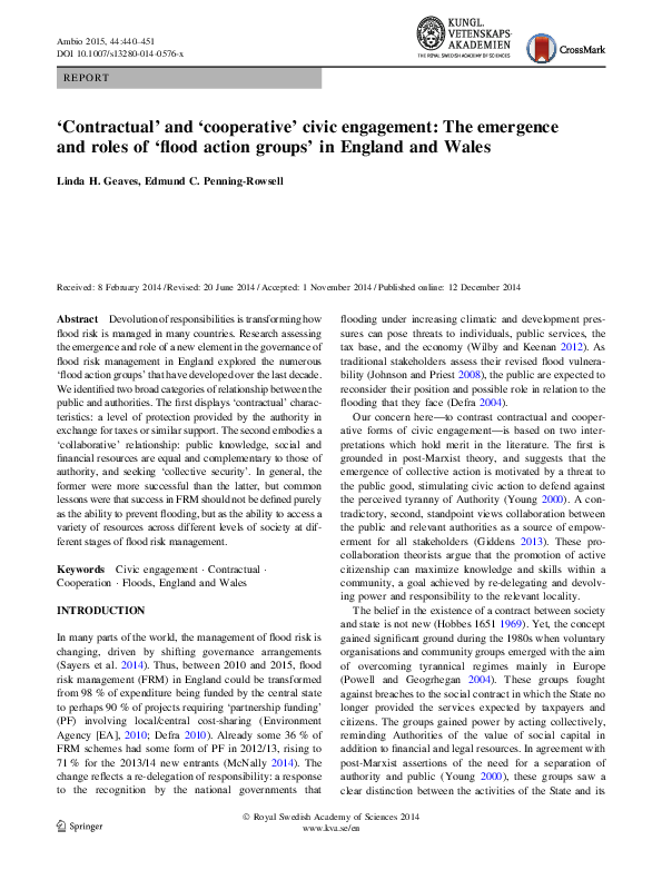 (PDF) Contractual' and 'cooperative' civic engagement: The emergence ...