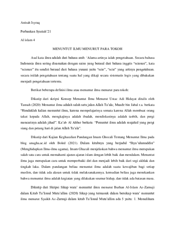 (PDF) MENUNTUT ILMU MENURUT PARA TOKOH