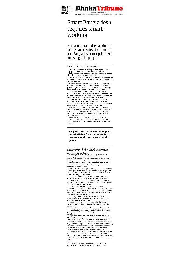 (PDF) Smart Bangladesh requires Smart Workers