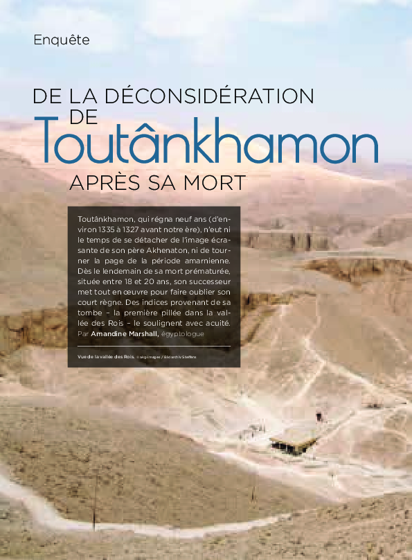 (PDF) « De la déconsidération de Toutânkhamon après la mort ...