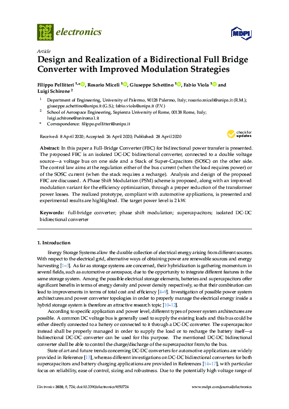 (PDF) Design and Realization of a Bidirectional Full Bridge Converter with Improved Modulation ...