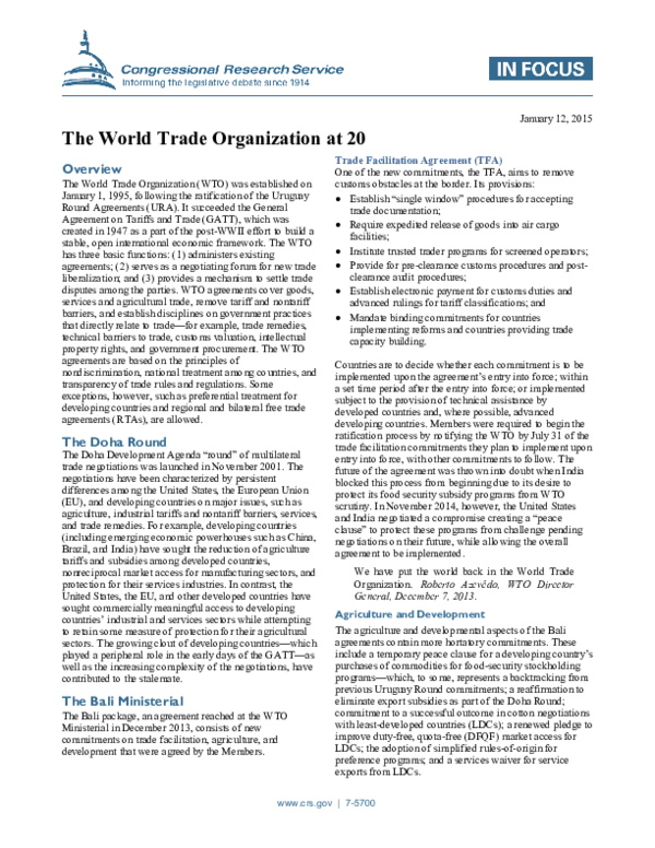 (PDF) The World Trade Organization