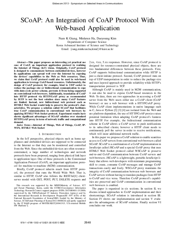 (PDF) SCoAP: An integration of CoAP protocol with web-based application | Nam Đoàn Lê Giang ...