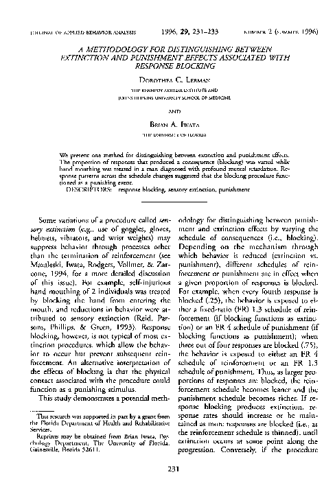 (PDF) A Methodology for Distinguishing Between Extinction and ...