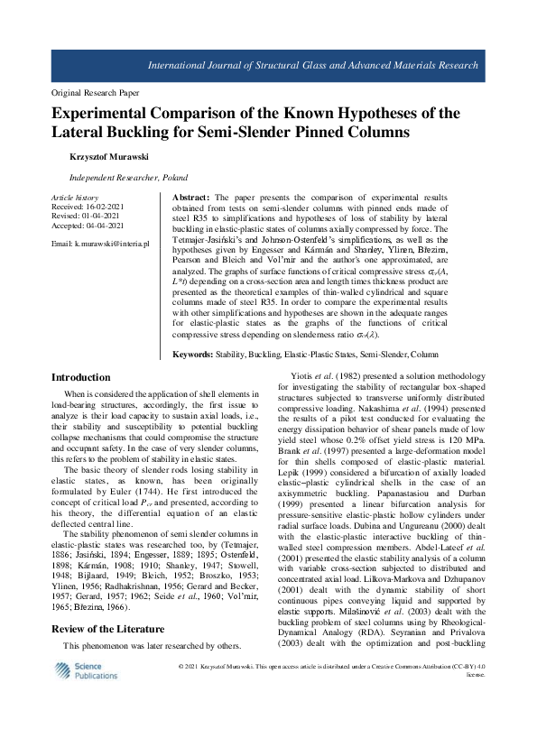 (PDF) Experimental Comparison of the Known Hypotheses of the Lateral ...