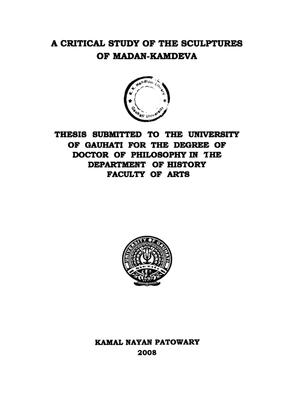 (PDF) A critical study of the sculptures of Madan Kamdeva