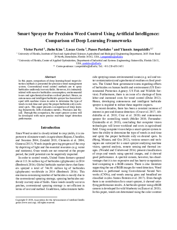 (PDF) Smart Sprayer for Precision Weed Control Using Artificial ...