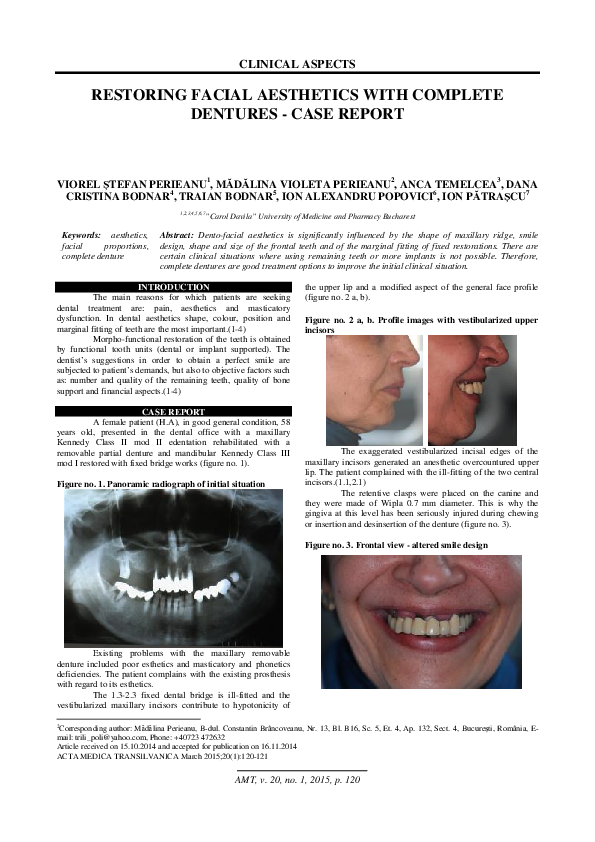 (PDF) Restoring Facial Aesthetics with Complete Dentures-Case Report ...