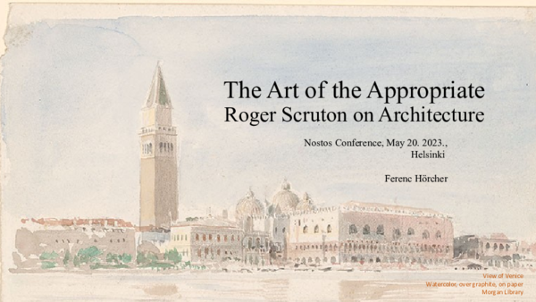 (PPT) The Art of the Appropriate. Roger Scruton on Architecture