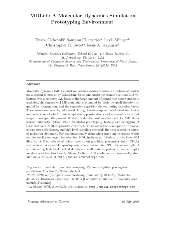 (PDF) MDLab: A molecular dynamics simulation prototyping environment | Jesus Palafox Izaguirre ...