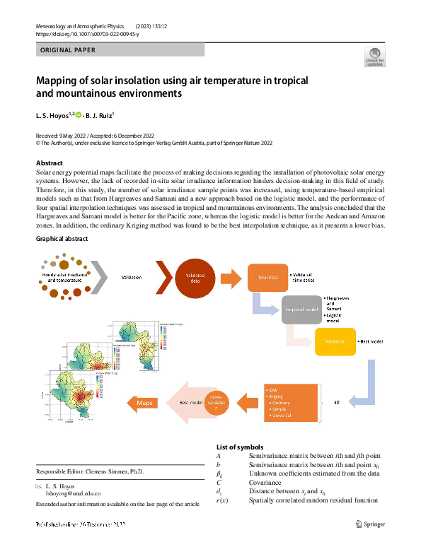 (PDF) Mapping of solar insolation using air temperature in tropical and ...