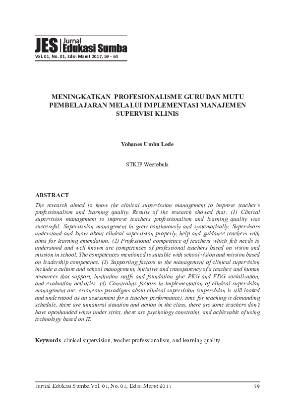 (PDF) Meningkatkan Profesionalisme Guru Dan Mutu Pembelajaran Melalui Implementasi Manajemen ...
