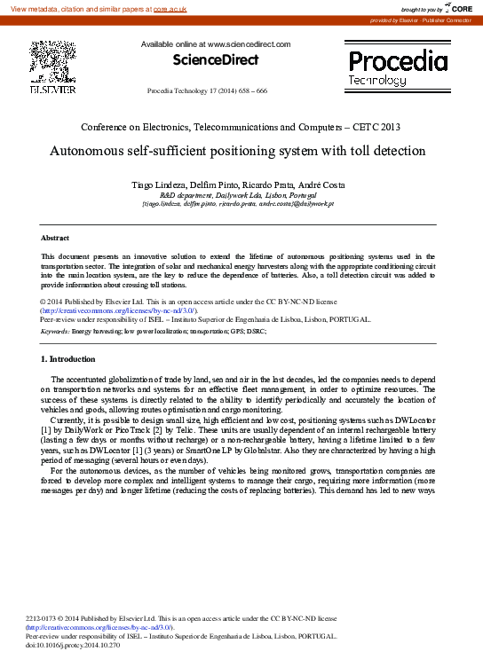 (PDF) Autonomous Self-sufficient Positioning System with Toll Detection