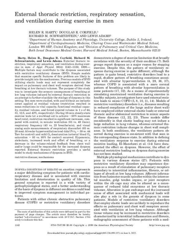 (PDF) External thoracic restriction, respiratory sensation, and ...