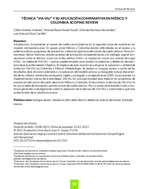 (PDF) Técnica “VIA-VILI” y su aplicación comparativa en México y ...