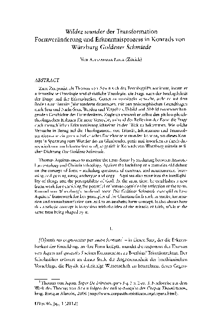 (PDF) Wildez wunder der Transformation Formveränderung und ...