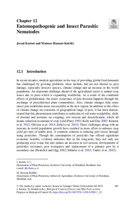 (PDF) Entomopathogenic and Insect Parasitic Nematodes