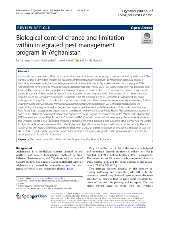 (PDF) Biological control chance and limitation within integrated pest ...