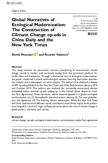 (PDF) Global Narratives of Ecological Modernization: The Construction ...